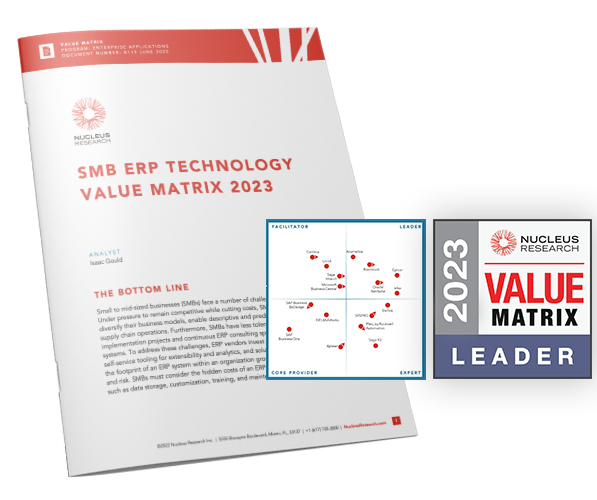 Rootstock Erp Software Named Leader In Nucleus 2023 Erp Value Matrix